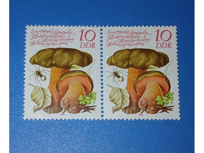 Nemačka DDR dvojac 1980 pečurke MNH **