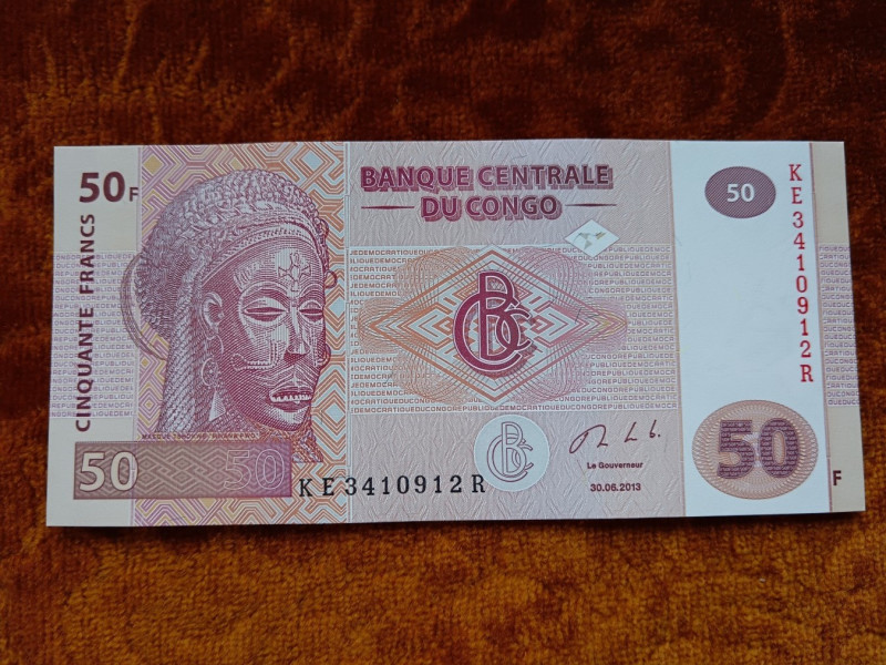 Kongo 50 franaka,2013 god.UNC