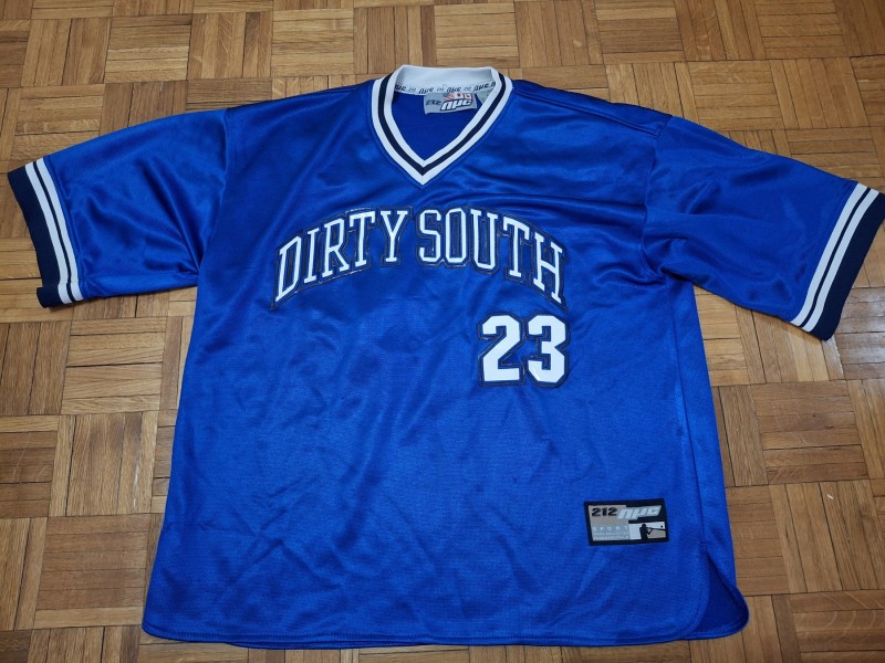 Vintage Hip Hop 212 NYC Dirty South Blue Basebal Jersey