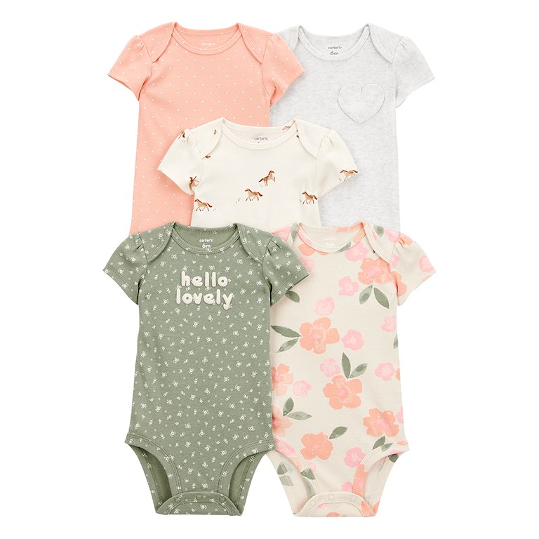 Carter's bodi za bebe devojčice - set od 5 kom. BZ251T100410