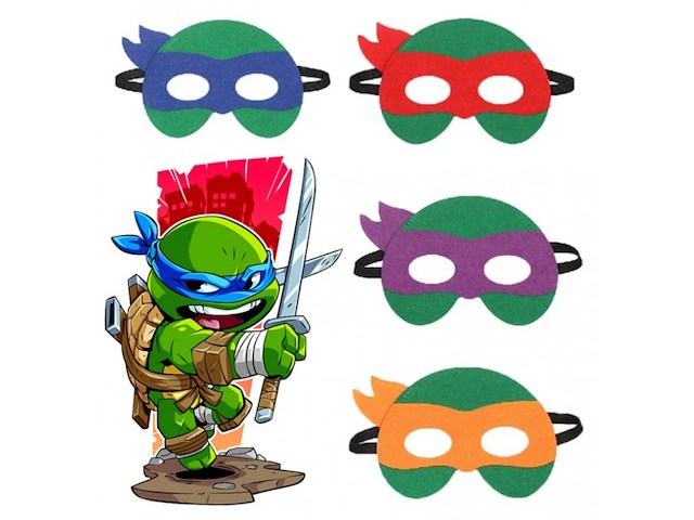 Nindža Kornjače Maska Ninja Turtles TMNT Noć Veštica M1