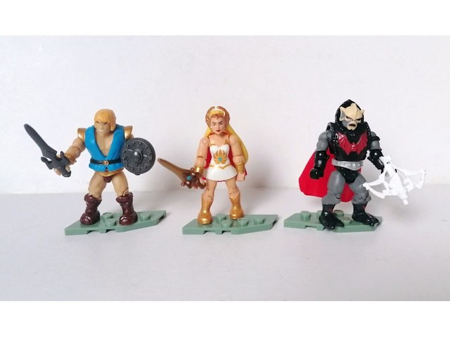 MOTU blocks He-Man, Masters 3x mini figurice (Set 5)