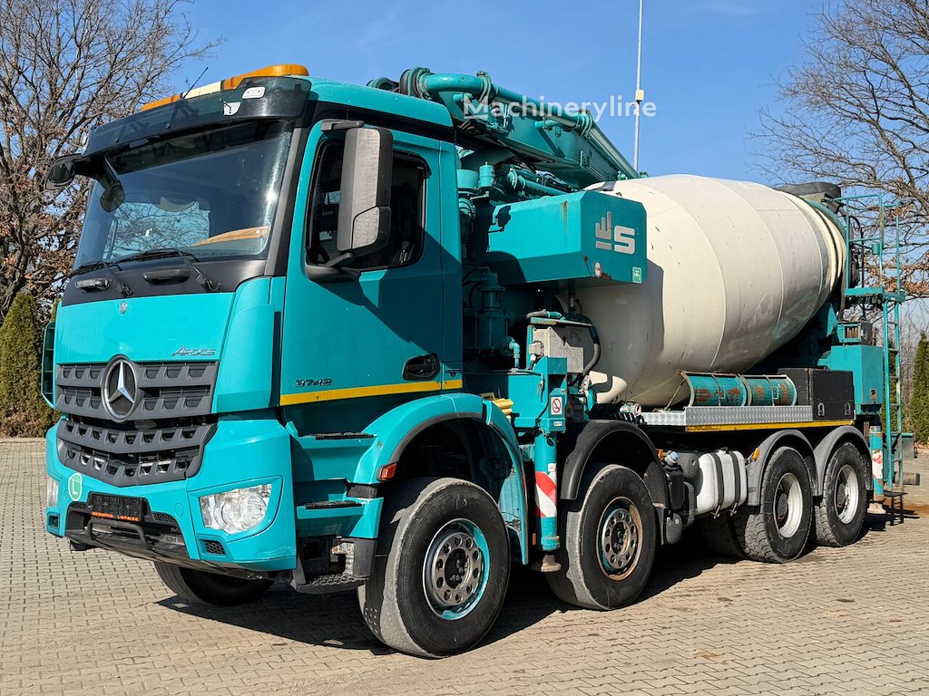 Sermac 4Z28 na šasiji Mercedes-Benz AROCS 3742 8x4 EURO6 POMPOGRUSZKA SERMAC 4Z28 pumpa za beton