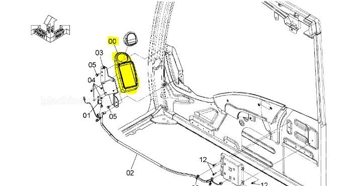 Hitachi YA00001076 4705918 monitor za bagera