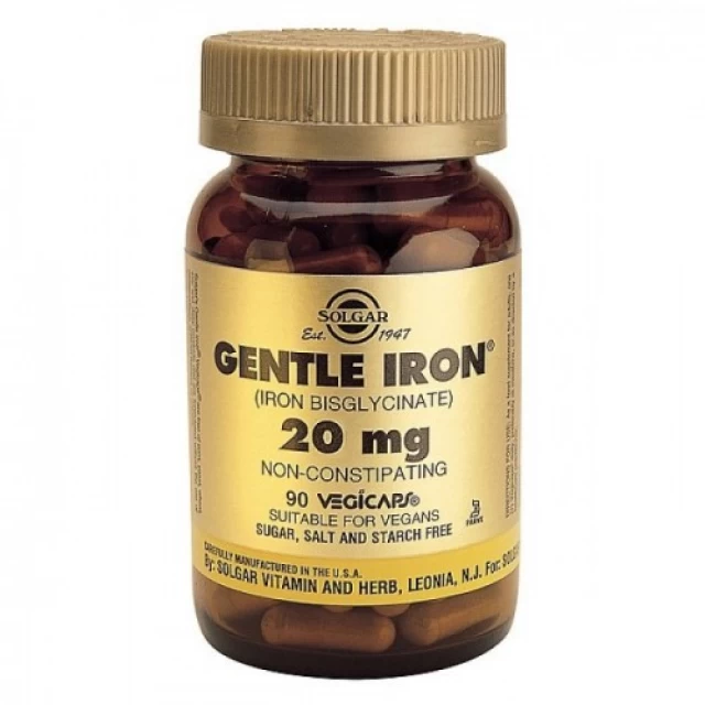 Solgar Gentle Iron (Gvožđe) 20 mg (90 kapsula) – Gvožđe koje ne pada teško na stomak