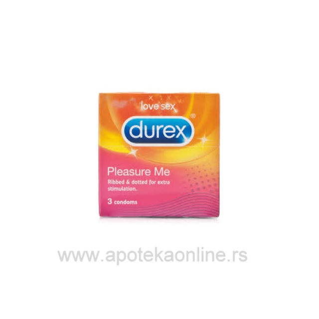 Durex Pleasure Me – Kondomi sa rebrima i tačkicama (3 kom)