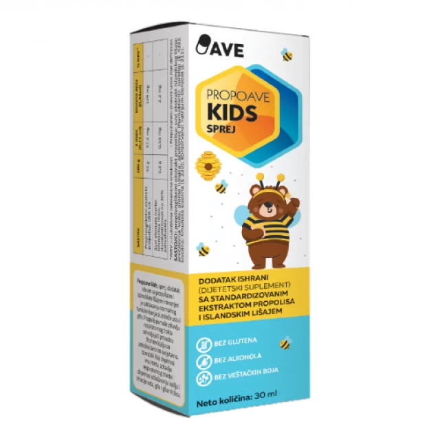 PROPOAVE KIDS SPREJ 30ML – Nežna prirodna zaštita za osetljivo dečije grlo