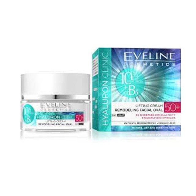 EVELINE HYALURON CLINIC DAY & NIGHT KREMA ZA LICE 50+ 50 ml