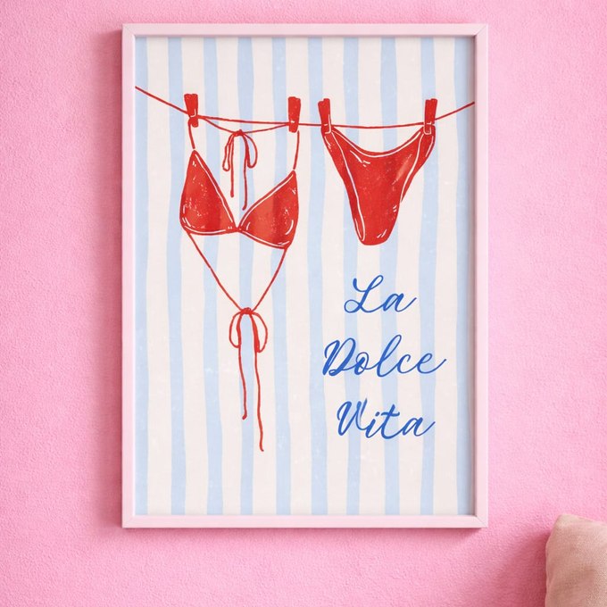 A4 Poster La Dolce Vita sa ramom