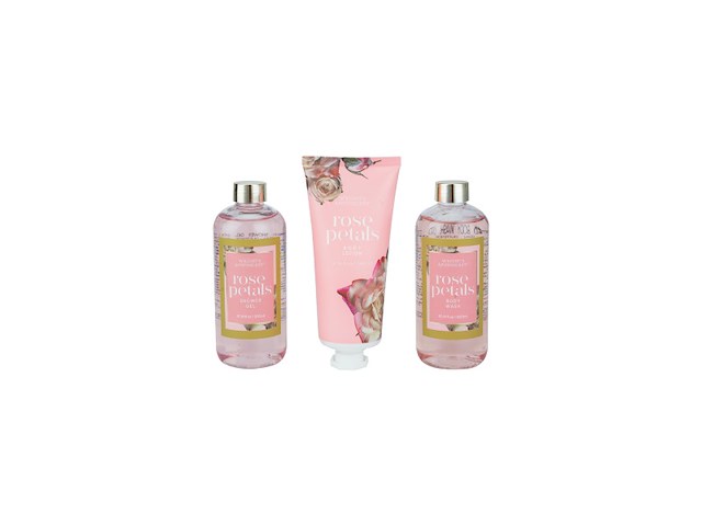 Set za negu tela 3- Petal Perfect, Rose Petals, Gel, Lotion, Wash