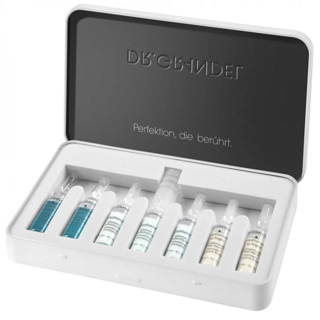 DR. GRANDEL HYALURON AMPOULE SET – Intenzivna sedmodnevna kura za popunjavanje bora (7x3 ml)