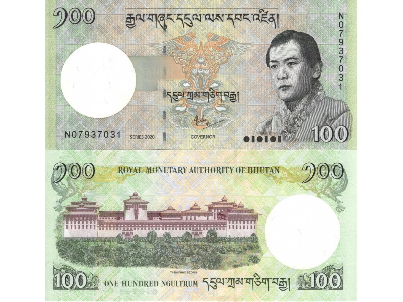 BHUTAN Butan 100 Ngultrum 2020 UNC, P-32