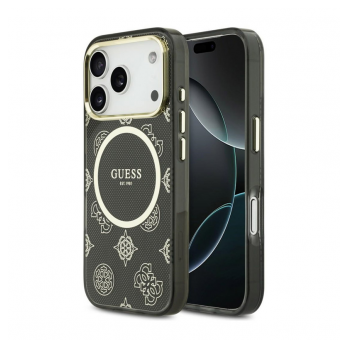 Maska Guess IML Peony Dot MagSafe za iPhone 17 Pro Max siva