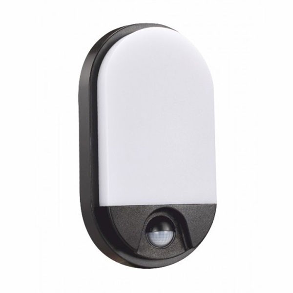 LED ZIDNA LAMPA M272-72B-S 15W SA SENZOROM IC IP54 CRNA