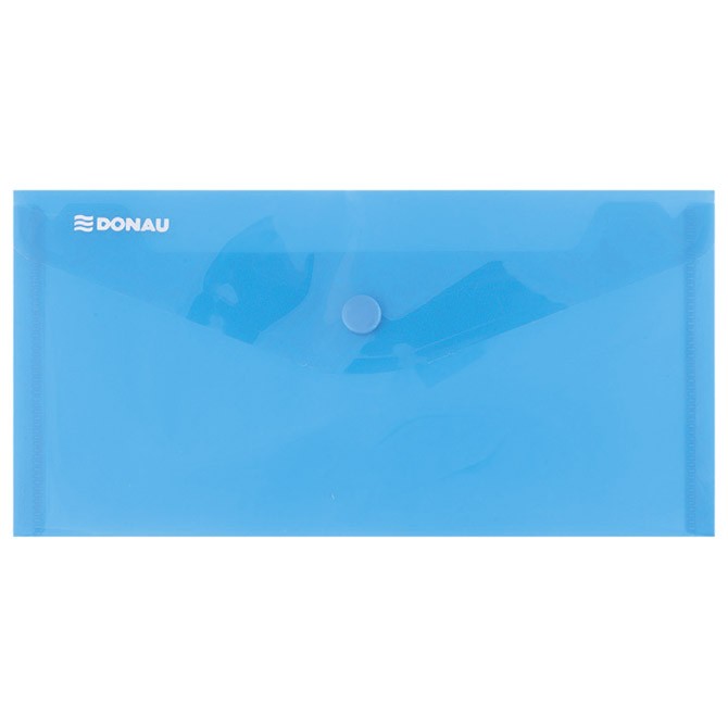 Fascikla koverta s dugmetom DL pp Donau 8548001PL-10 providno plava