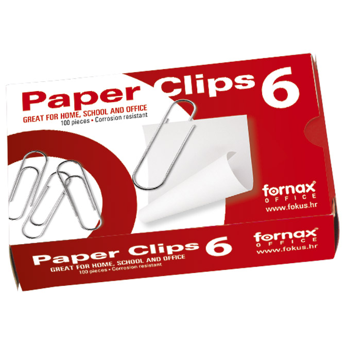 Spajalice br.6 pk100 Fornax 24783 nikl