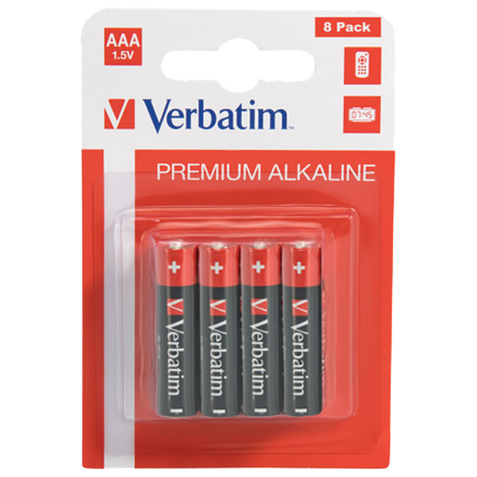 Baterija alkalna 1,5V AAA pk8 Verbatim 49502 LR3 blister