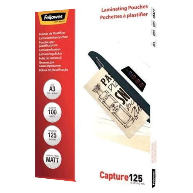 Folija za plastificiranje 125my A3 mat pk100 Fellowes 5328601