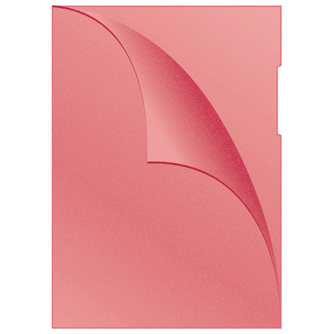 Fascikla "L" u boji 120my pp A4 mat pk100 Q-Connect Donau KF00306 crvena