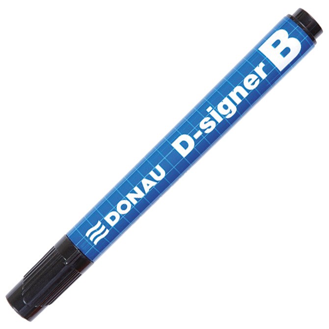 Marker za belu tablu okrugli vrh 2-4mm D-signer B Donau 7372001-01PL crni