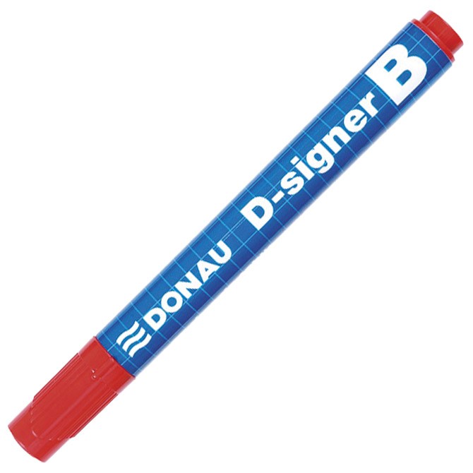 Marker za belu tablu okrugli vrh 2-4mm D-signer B Donau 7372001-04PL crveni