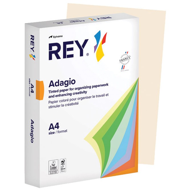 Papir Copy Rey Adagio A4 160g pk250 Sylvamo 93 krem (ivory)