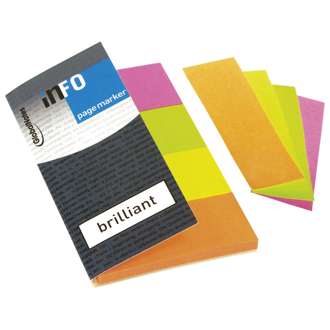 Blok samolepljiv 20x50mm 4x40L Brilliant Info Notes 5670-39 neon sortirano