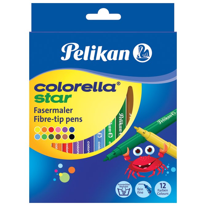 Flomaster školski 12boja karton Colorella star C302 Pelikan 814508 blister