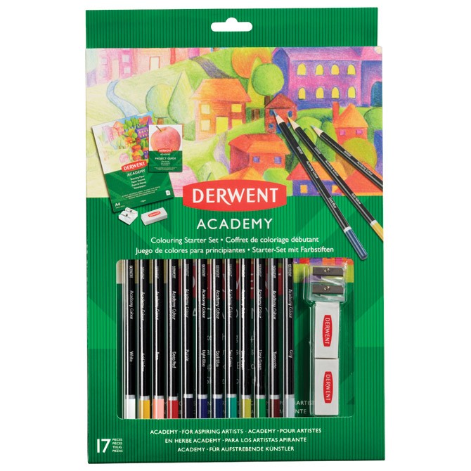 Set Boje drvene 12boja+pribor Academy Derwent 2305678 blister!!