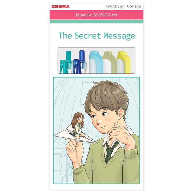 Set Manga The Secret Message (roler Sarasa Clip pk2+flomaster obostraniMildliner pk3) Zebra 56534