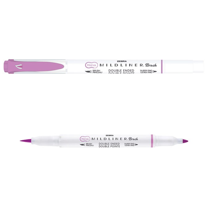 Flomaster obostrani 0,5/4mm Mildliner Brush&Marker Zebra 79270 lila