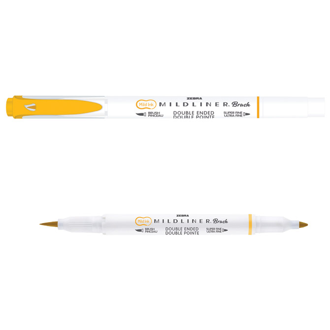 Flomaster obostrani 0,5/4mm Mildliner Brush&Marker Zebra 79350 zlatni