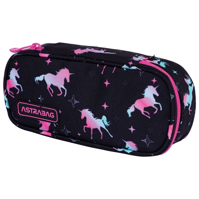 Pernica prazna ovalna 1zip 1 preklop AC6 Unicorn Squad 24.Astrabag 503024050 crna!!