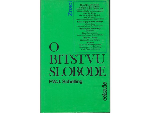 O BIVSTVU SLOBODE / SCHELLING