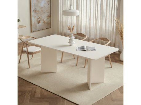 HANAH HOME Trpezarijski sto Linza Wood White