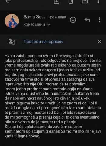 Izrada seminarskih, maturskih, završnih i projektnih radova