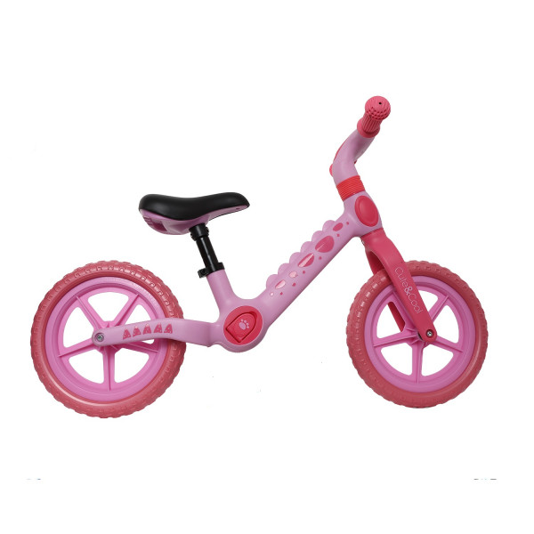 Cute&Cool balance bike dino roze