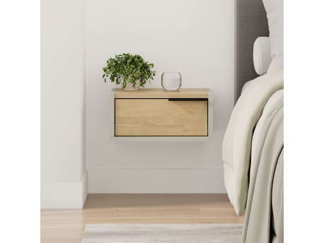 HANAH HOME Noćni stočić Eco Ash Green Sapphire Hrast