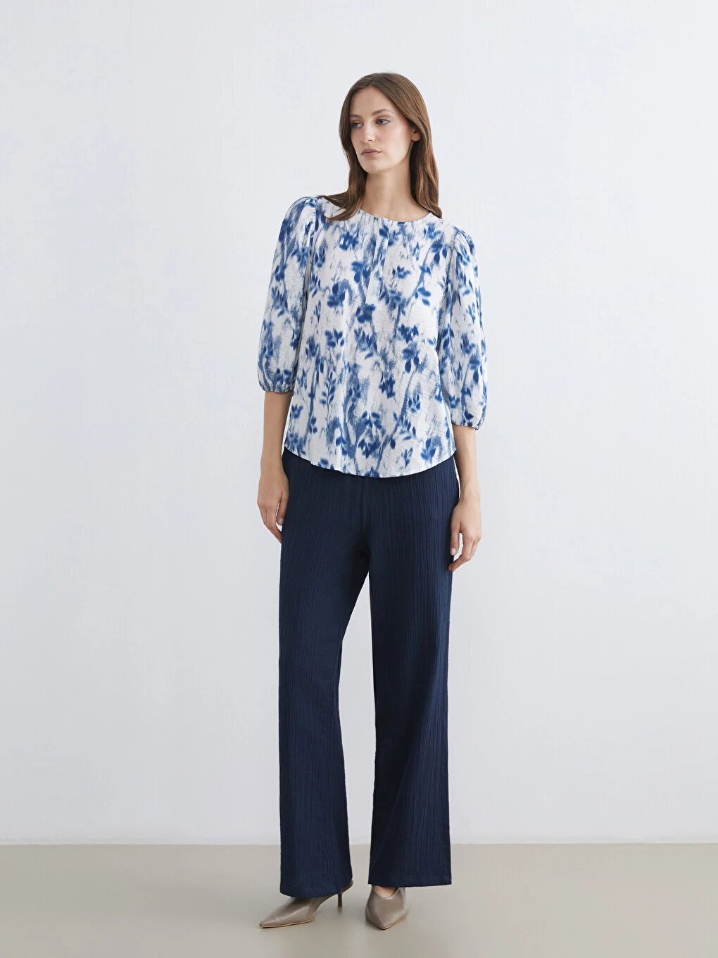 LCW STUDIO Bluza Sa Okruglim Izrezom I Tie-dye Dezenom