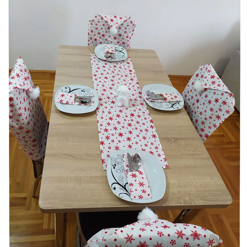Trpezarijski dekorativni set Red Alaska za 8 osoba