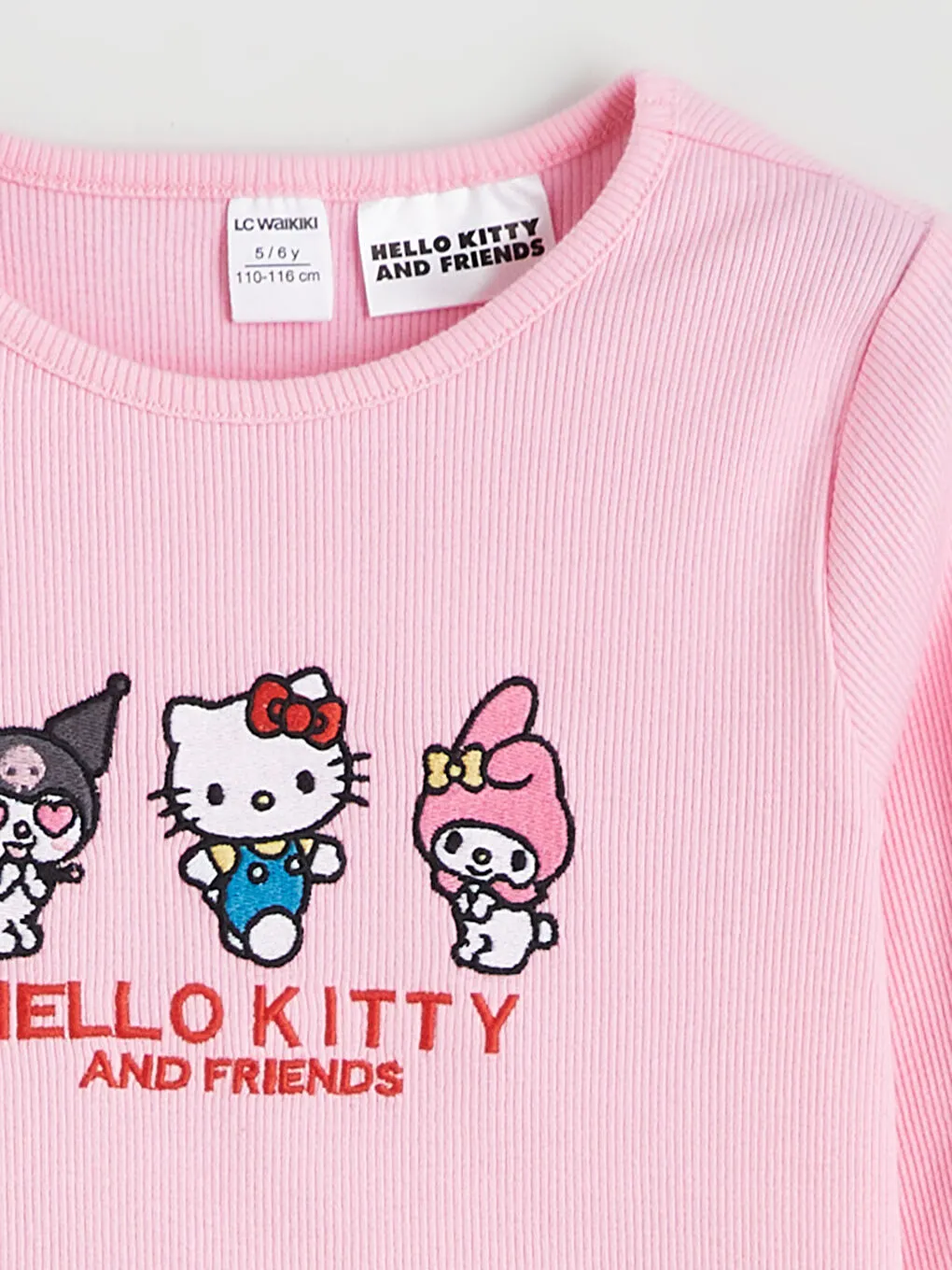 LCW Kids Hello Kitty Vezeni Dugi Rukav Majica Za Devojčice