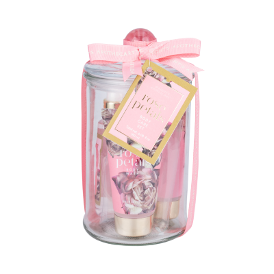 Set za negu za telo - Petal Perfect, Luxury Jar, Mist, Wash, Scrub, Rose Petal