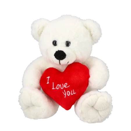 Ozzo plush igračka plišana meda bela 20cm i love you ( 879130 )