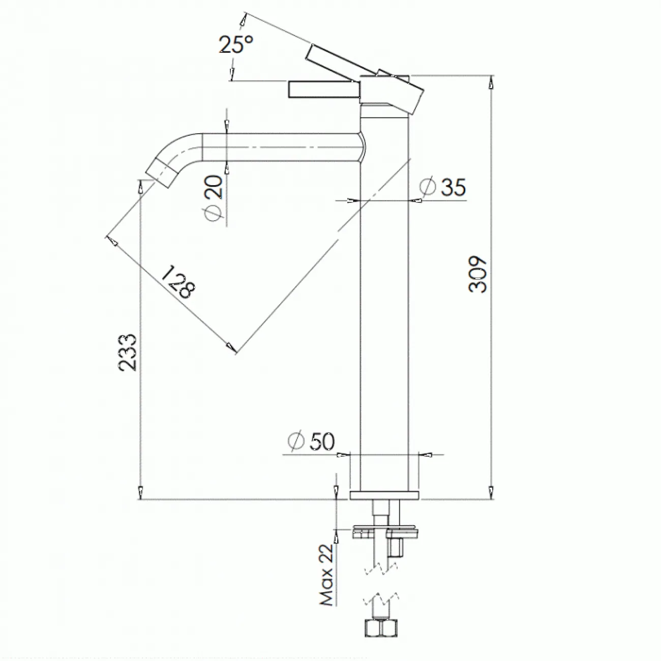 REMER METRICA SLAVINA ZA LAVABO 230