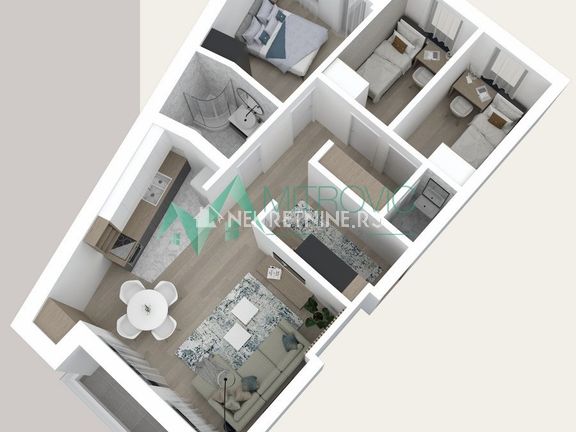 Stan,NOVI SAD,PODBARA,kv: 71.00, € 198600, ID: 1003625