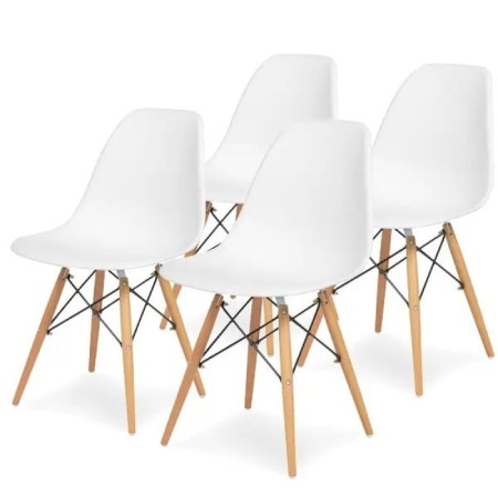 Aurora 25-KS005SET Set plastičnih trpezarijskih stolica 4 kom bela