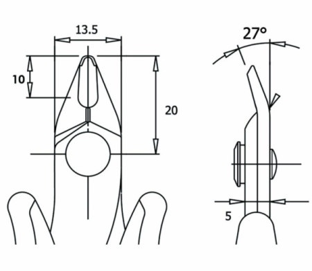 Nedis PG-TRE03NB Klesta za secenje 128mm