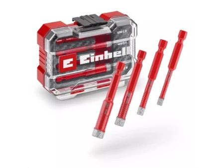 Einhell XS-CASE 4 kom set dijamantskih burgija za keramiku E6.3-1/4" ( 49500404 )