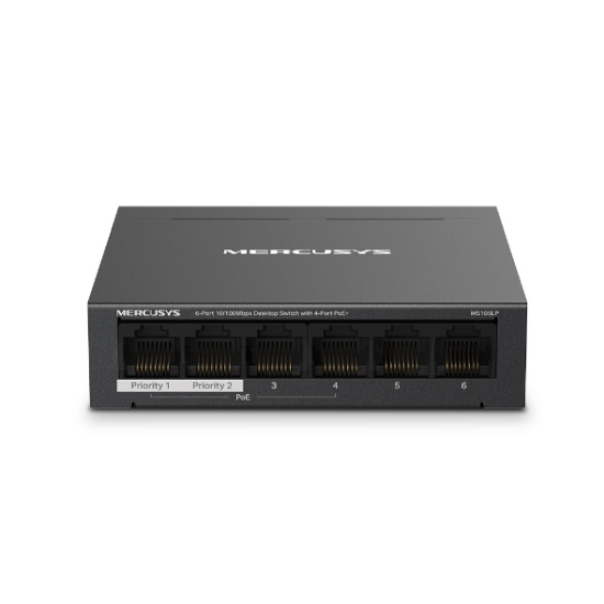 Mercusys MS106LP V1.0 6-Port 10/100Mbps Desktop Switch 4-Port PoE+