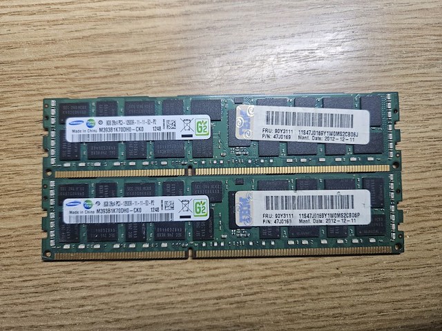 Samsung DDR3 RAM ECC Memorija 8GB PC3-12800R M393B1K70D